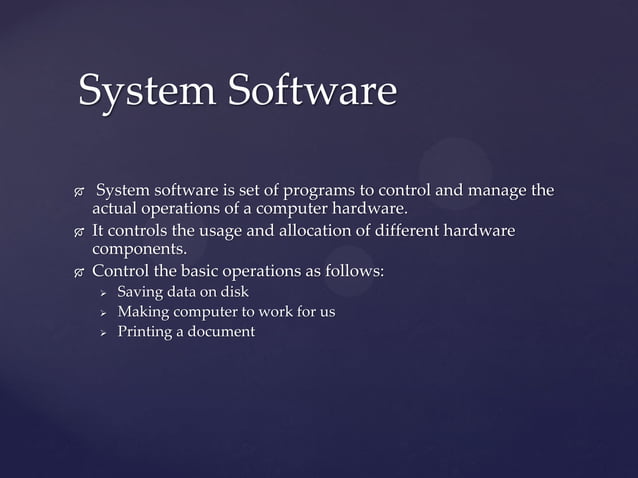 Lecture 11 System Softwarepdf Operating Systems Computer Software And Applications