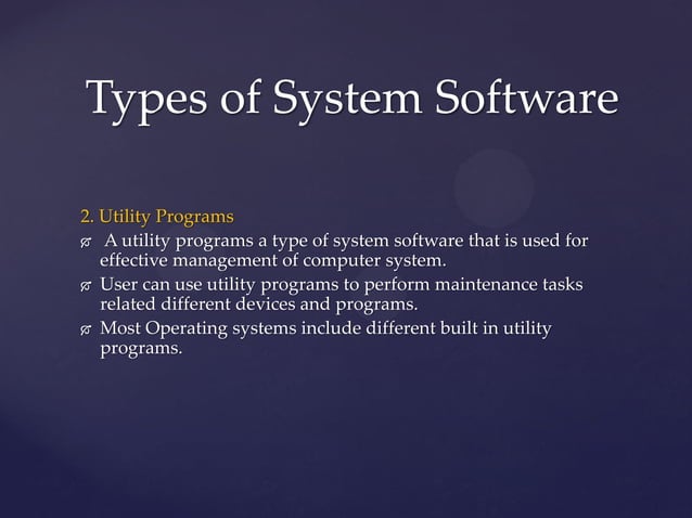 Lecture # 11 System Software.pdf | Operating Systems | Computer Software and Applications