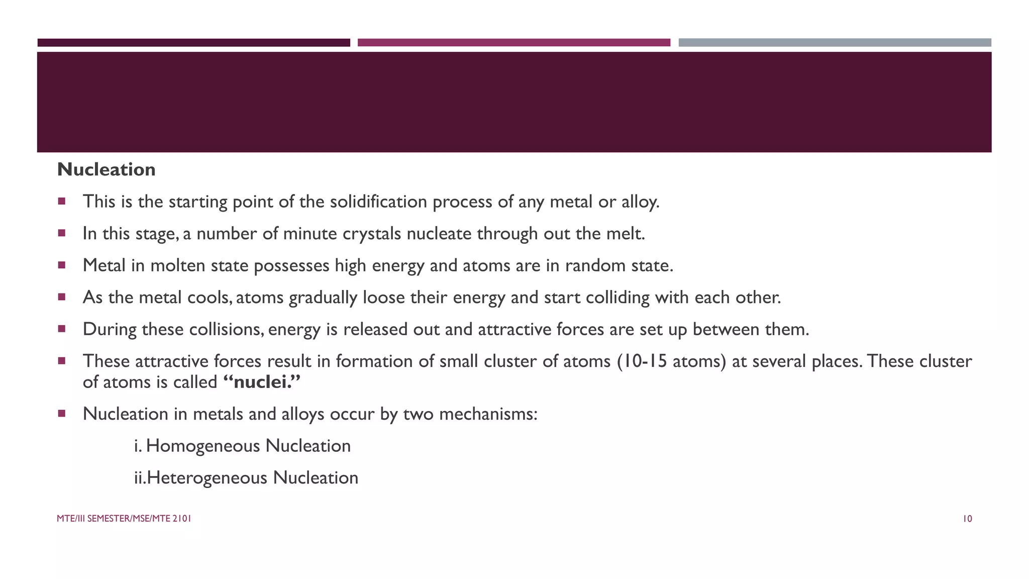 Solidification Mechanisms 1 | PDF