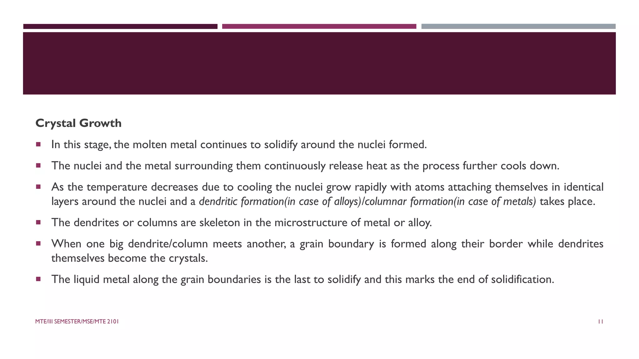 Solidification Mechanisms 1 | PDF
