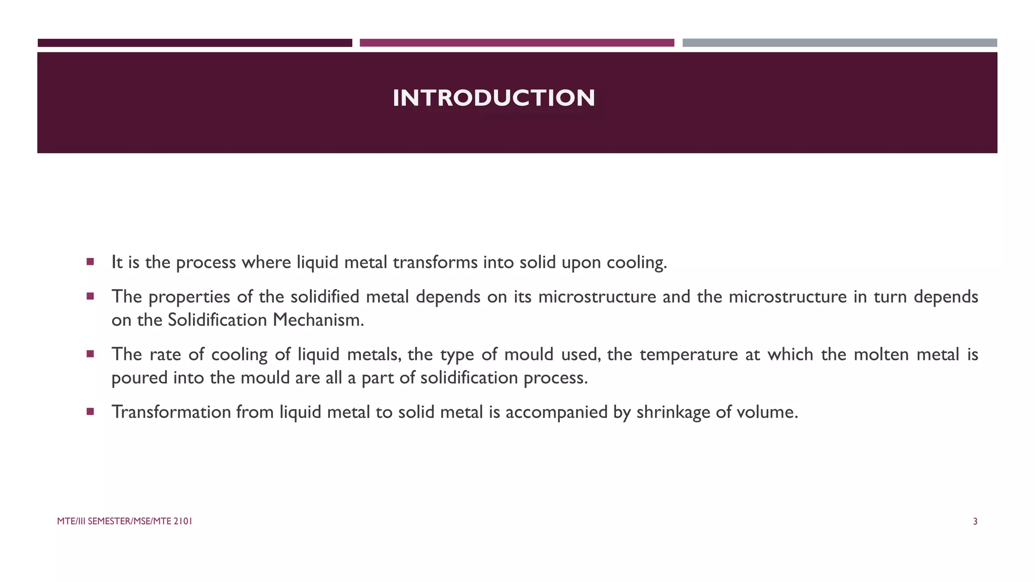 Solidification Mechanisms 1 | PDF