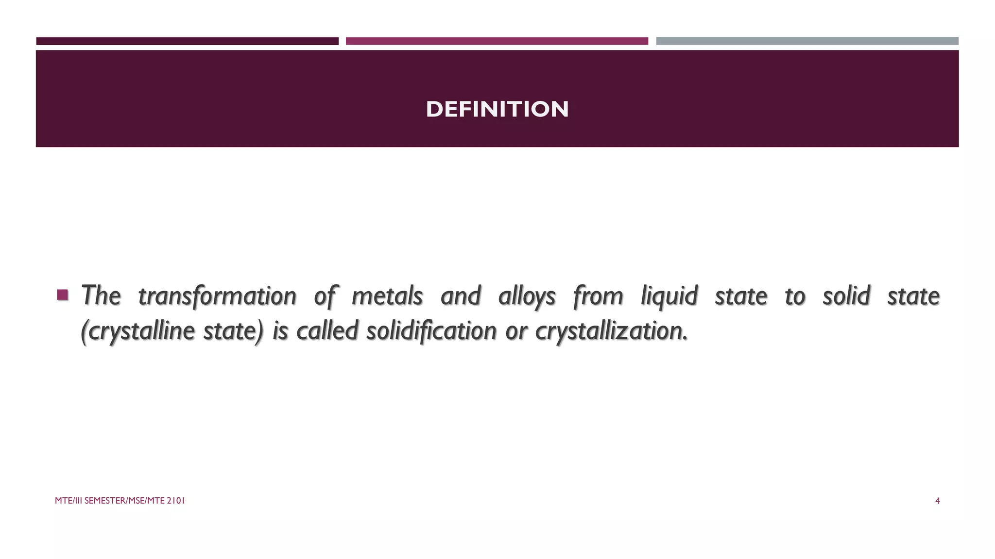Solidification Mechanisms 1 | PDF