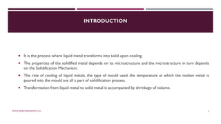 Solidification Mechanisms 1 | PDF