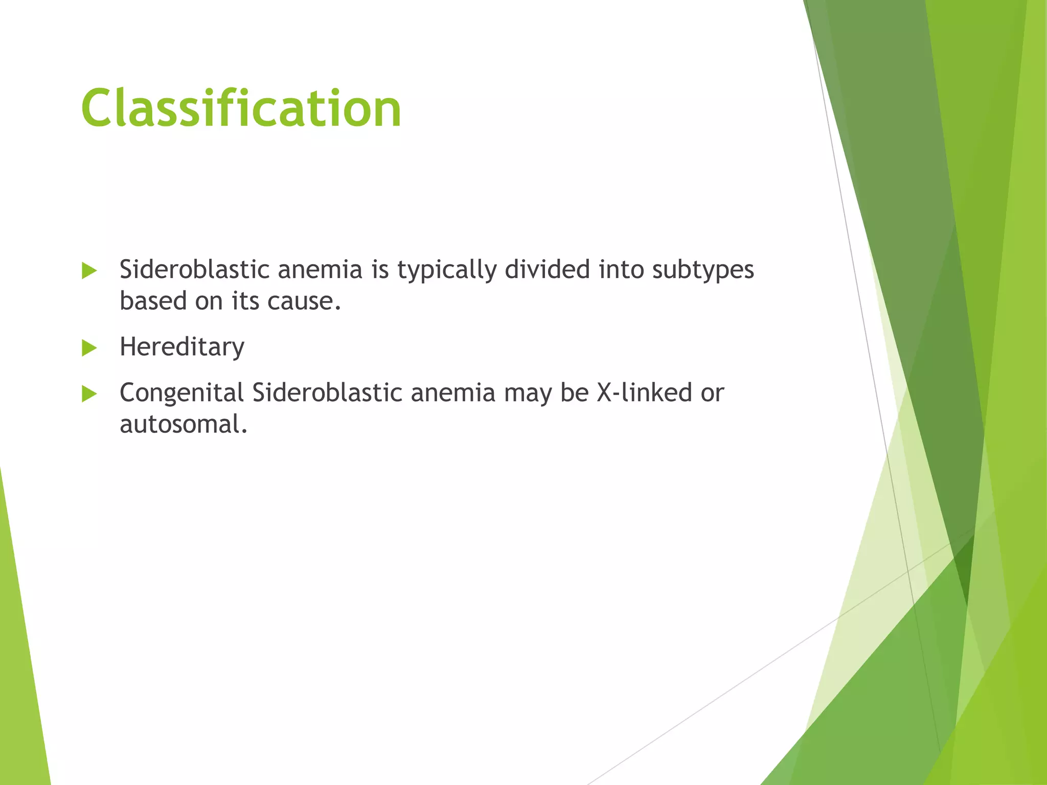 sideroblastic anemia | PPTX