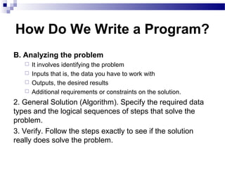 Programming Fundamentals using C++