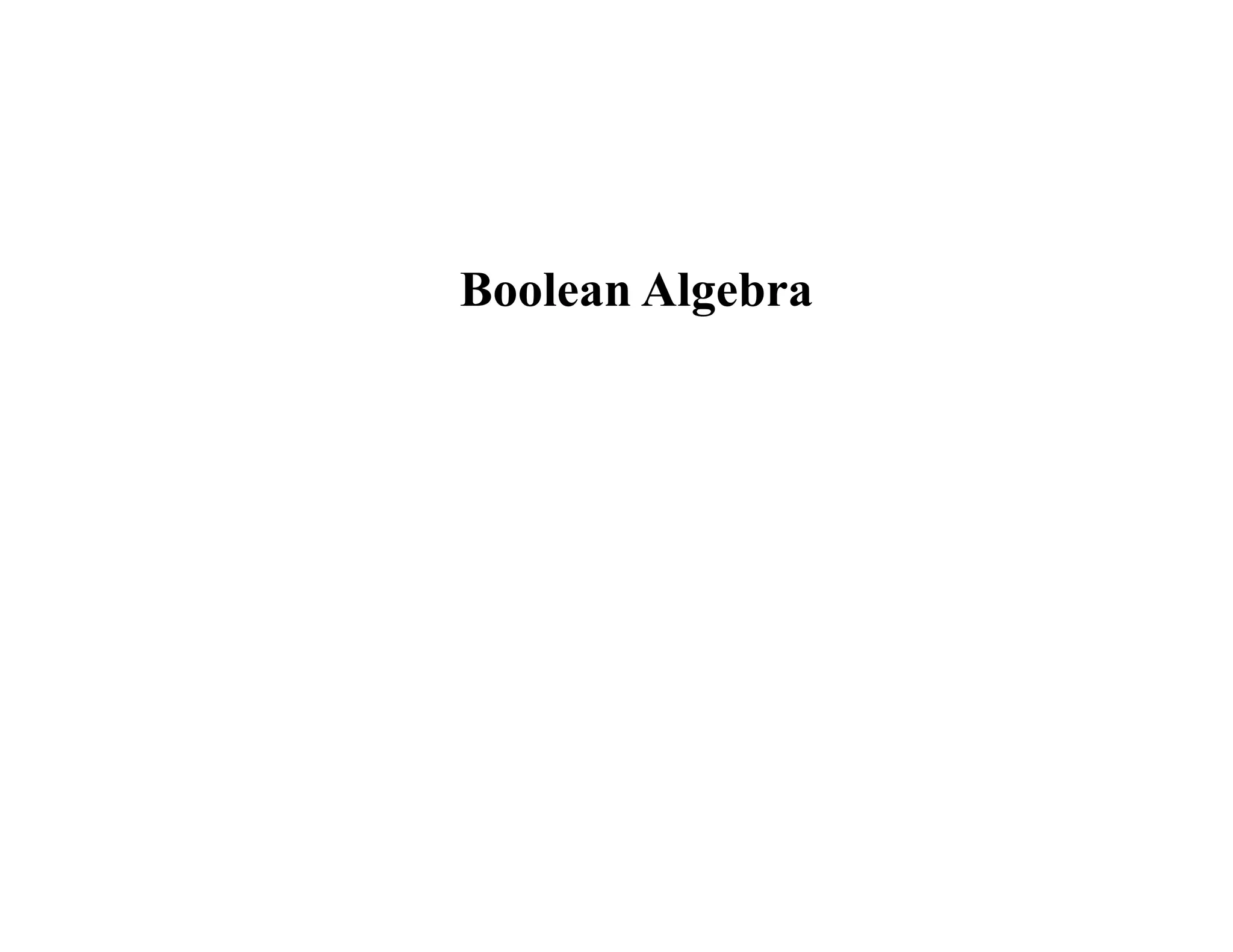 Boolean Algebra | PDF