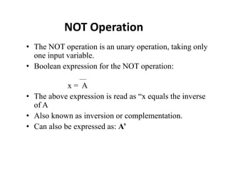 Boolean Algebra | PPT