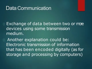 Data Communication and Networks | PPT