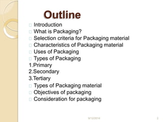 Lecture 12 food packaging | PPTX | Food & Drink