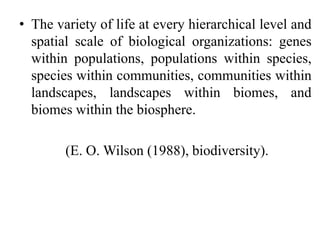 Basics of Biodiversity | PPTX