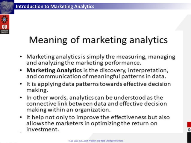 Introduction to marketing analytics.pptx | Social Networking | Internet