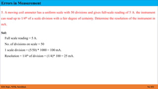 Electrical measuring instruments introduction | PDF