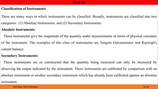 Electrical measuring instruments introduction | PDF