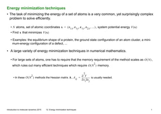 Energy minimization techniques Energy minimization techniques | PDF