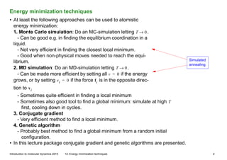 Energy minimization techniques Energy minimization techniques | PDF