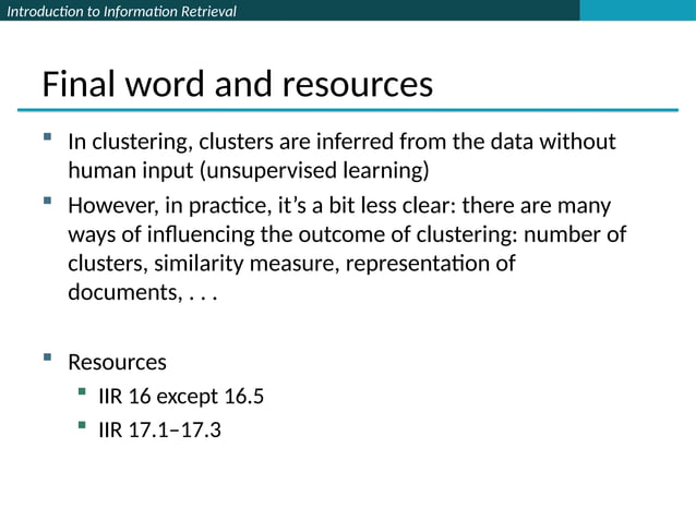 Information Retrieval Clustering Process Ppt