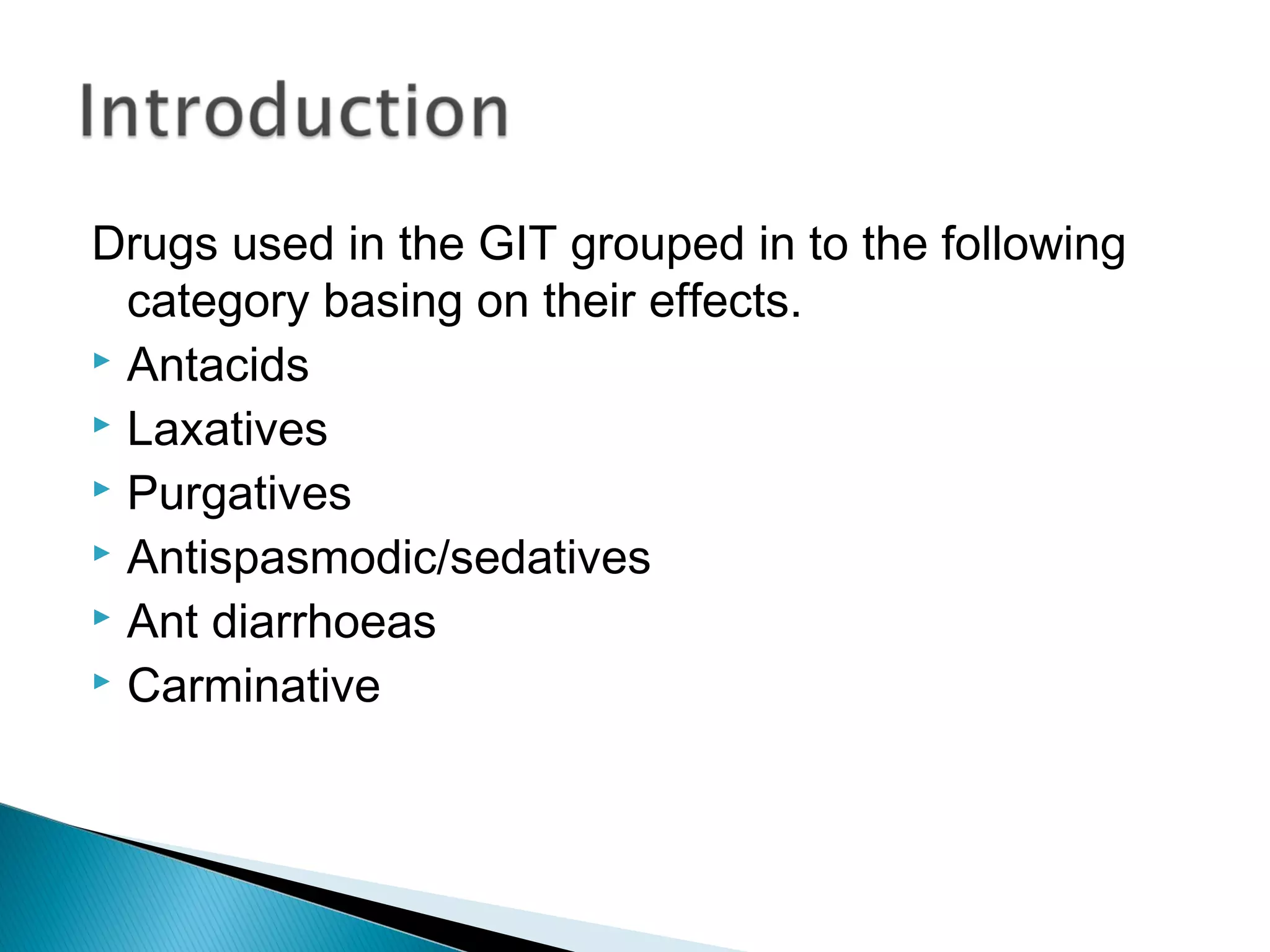 Drugs acting on the gastro-intestinal tract | PPT