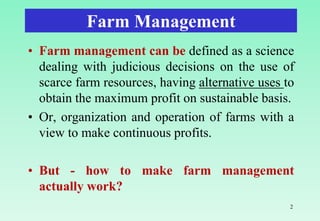 Lecture 12 economic principles applicable to farm management | PPT