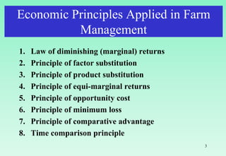 Lecture 12 economic principles applicable to farm management | PPT