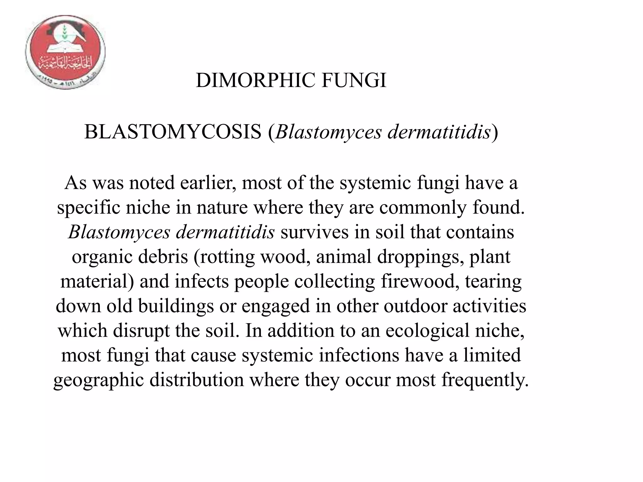 Lecture 12- Medical Mycology- Blastomycosis.ppt