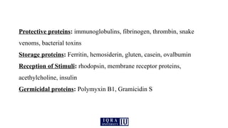 Lecture 12- proteins nomenclature classification and uses | PPT