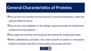 Lecture 12- proteins nomenclature classification and uses | PPTX