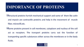 Lecture 12- proteins nomenclature classification and uses | PPTX