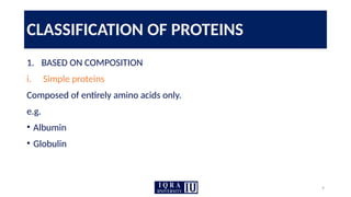 Lecture 12- proteins nomenclature classification and uses | PPT