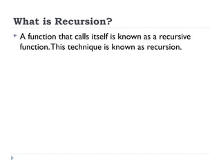Lecture 12 - Recursion | PPT