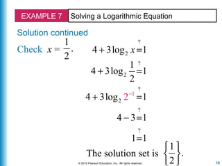 Lecture 12 sections 4.5 logarithmic equations | PPT | Physics | Science