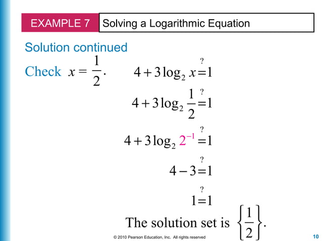 Lecture 12 sections 4.5 logarithmic equations | PPT | Physics | Science