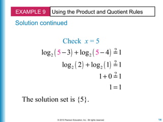 Lecture 12 sections 4.5 logarithmic equations | PPT | Physics | Science