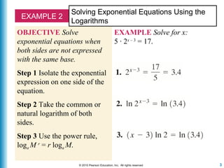 Lecture 12 sections 4.5 logarithmic equations | PPT | Physics | Science