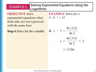Lecture 12 sections 4.5 logarithmic equations | PPT | Physics | Science