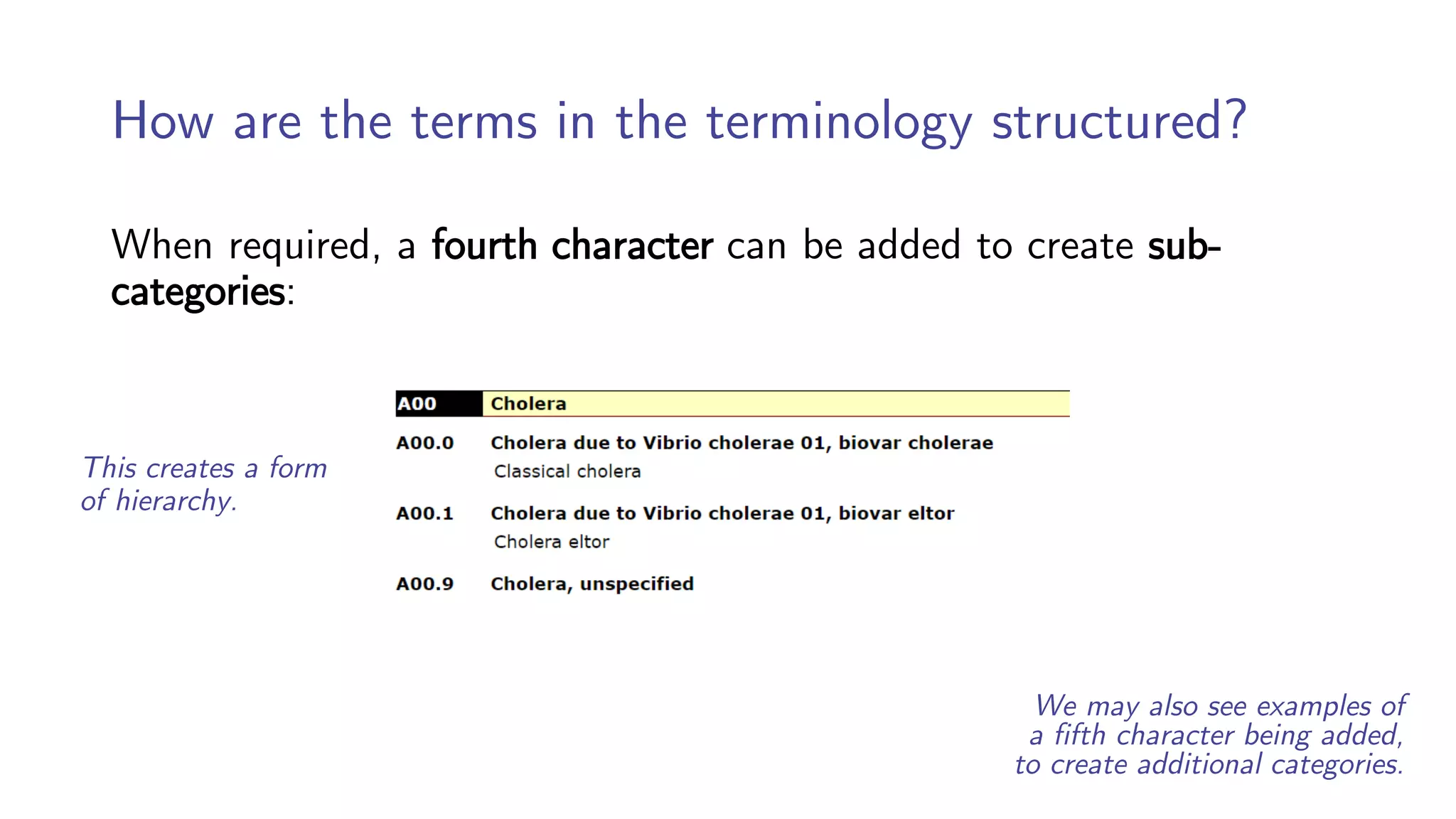 Principles of Health Informatics: Terminologies and classification ...