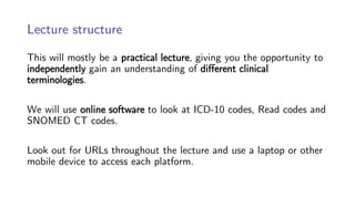 Principles of Health Informatics: Terminologies and classification ...