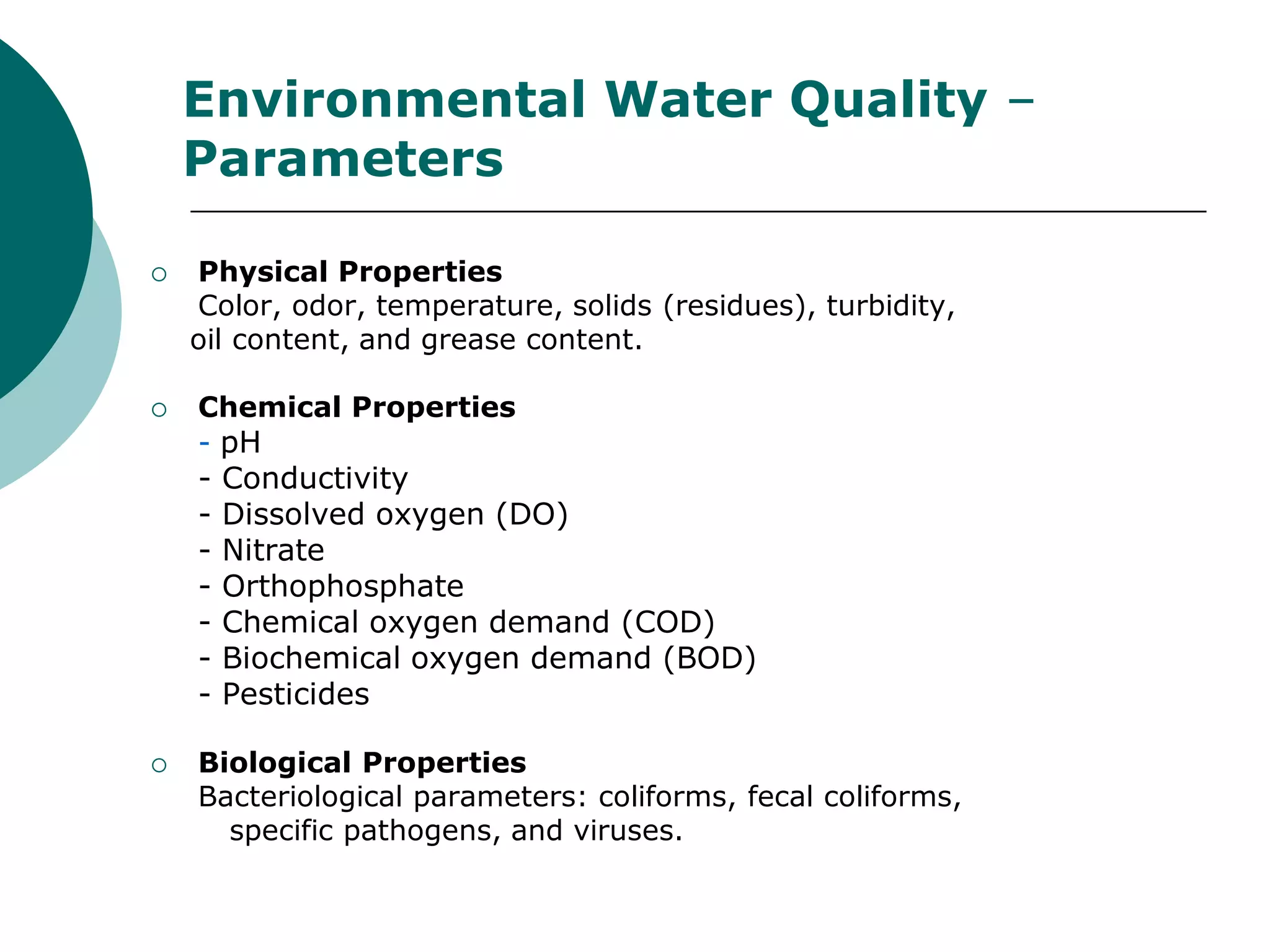 Lecture 12. water quality | PDF