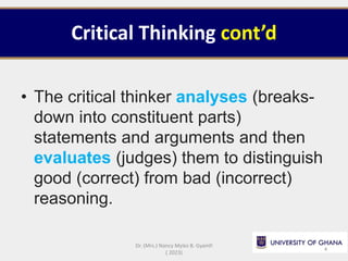 CRITICAL THINKING AND PRACTICAL REASONING ( LOGIC REASONING) | PDF