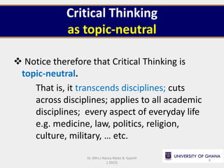 CRITICAL THINKING AND PRACTICAL REASONING ( LOGIC REASONING) | PDF