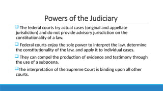 Lecture 12 + 13 Separation of Powers Part II and Checks and Balances.pptx