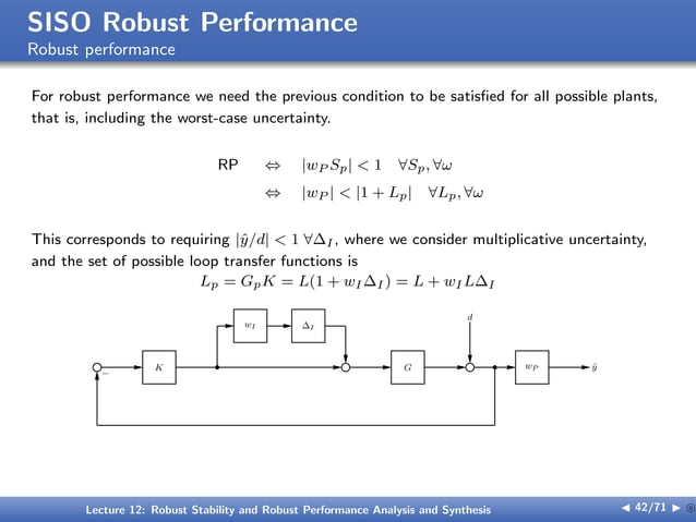 Robust Stability and Robust Performance Analysis and Synthesis | PPT