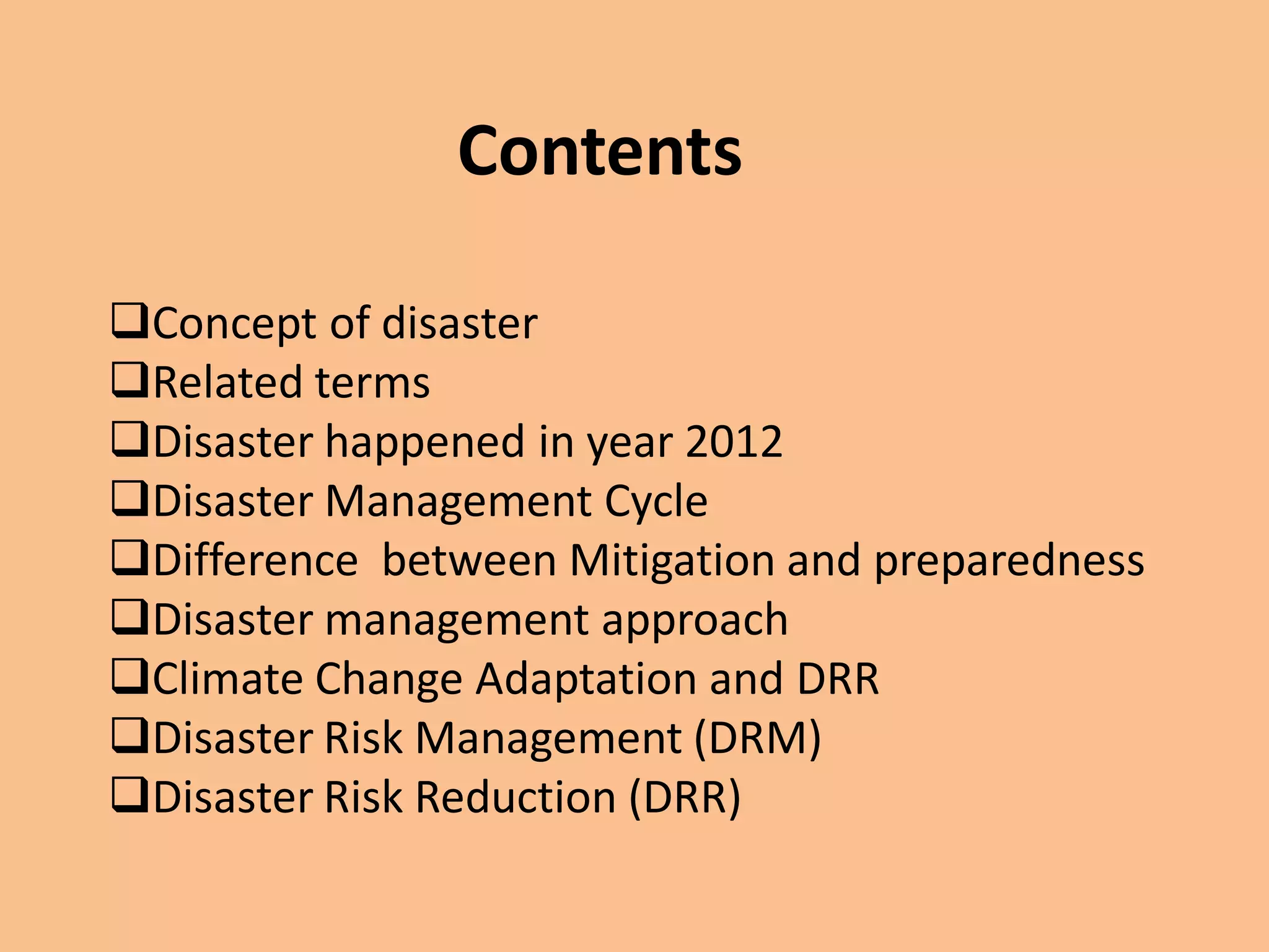 Understanding of Disasters | PDF