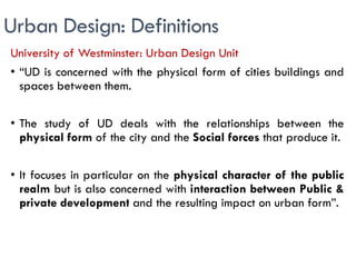 LECTURE 1_Urban Design and its Definitions | PDF