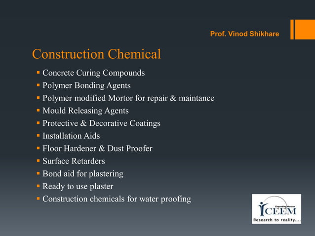 Lecture 12 Admixture: Use of admixtures in concrete technology | PPT