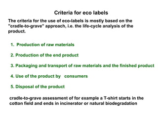 Lecture 12 a eco labels | PPT