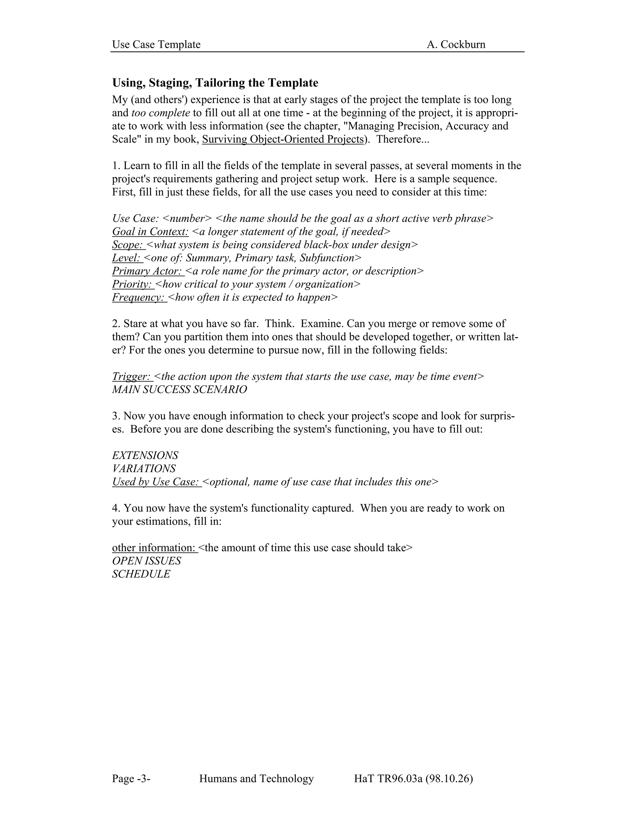 Lecture 12b Use Case Example | PDF