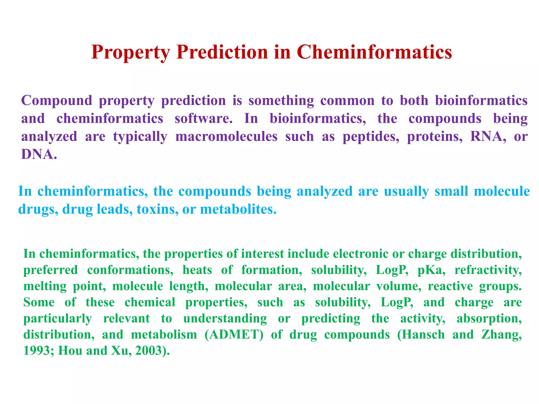 Lecture 12 – chemoinformatic | PDF