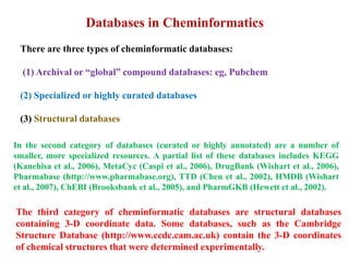 Lecture 12 – chemoinformatic | PDF