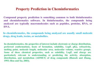 Lecture 12 – chemoinformatic | PDF