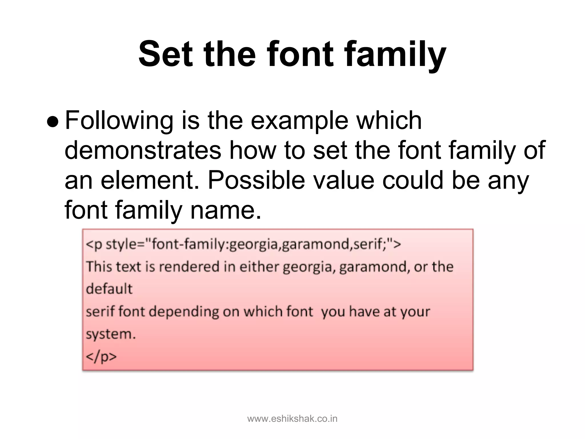 Lecture 12 css_fonts | PDF